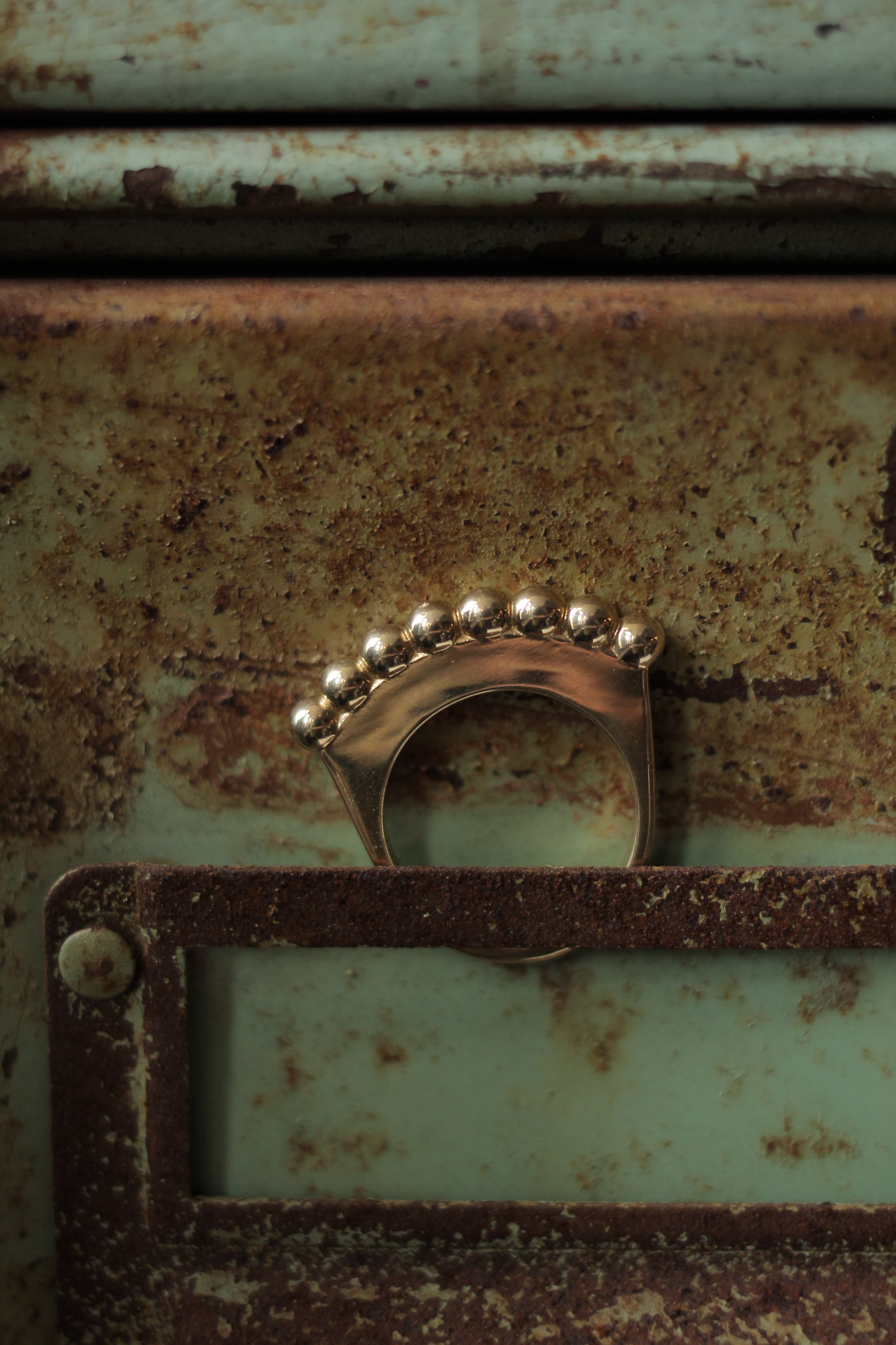 Kelly Ring | Bold Tall Band in Silver or Brass